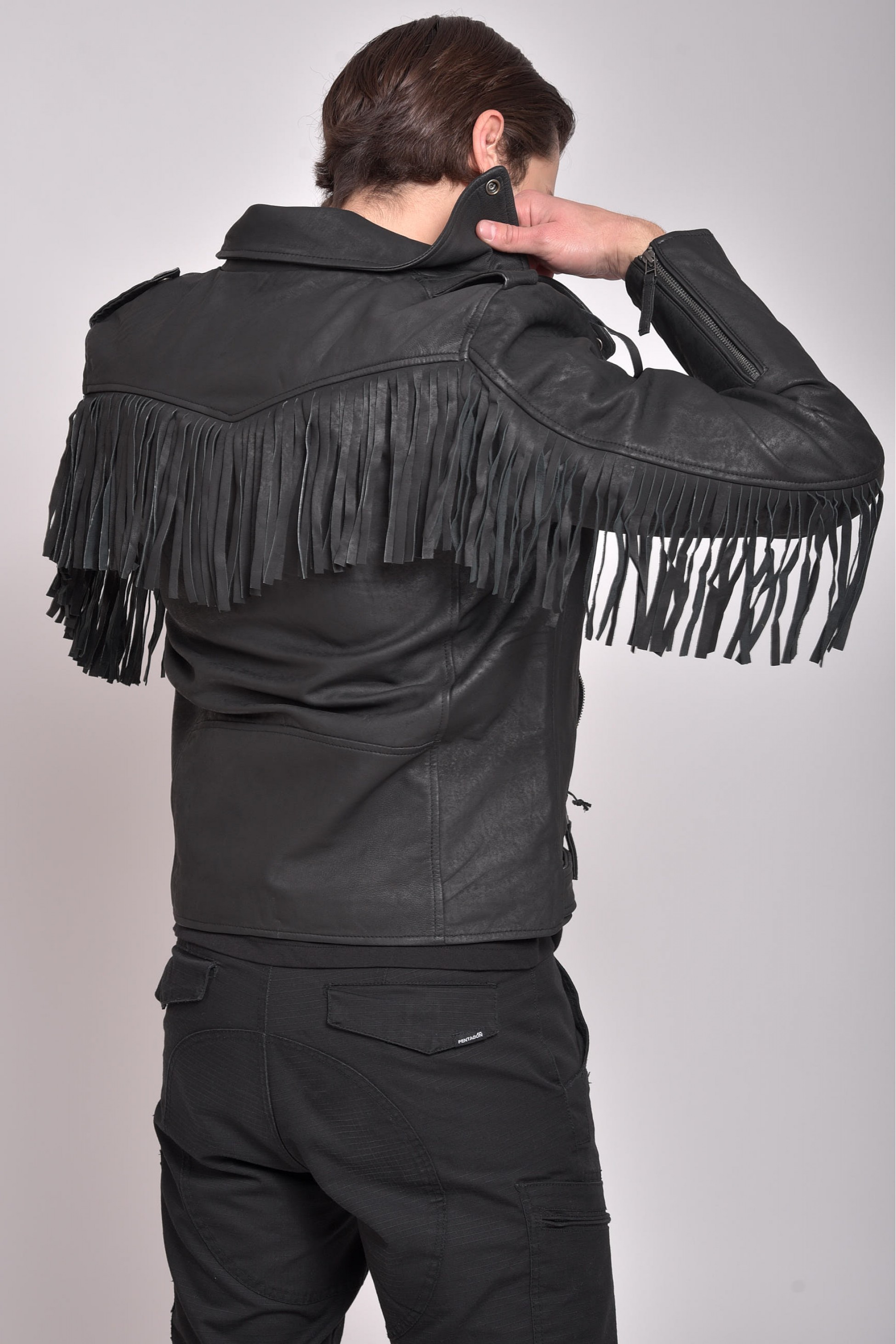 NAVAJO VINTAGE SHEEP BLACK - ΑΥΘΕΝΤΙΚΟ ΑΝΤΡΙΚΟ ΔΕΡΜΑΤΙΝΟ ΜΑΥΡΟ