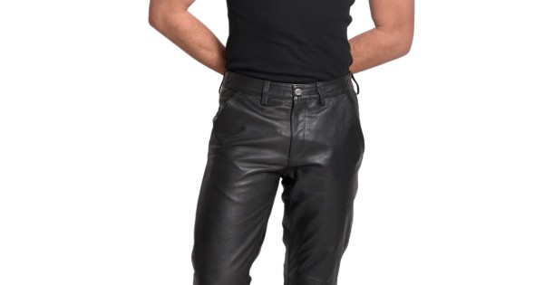 SLIM SHEEP BLACK - AUTHENTIC MENS LEATHER PANTS